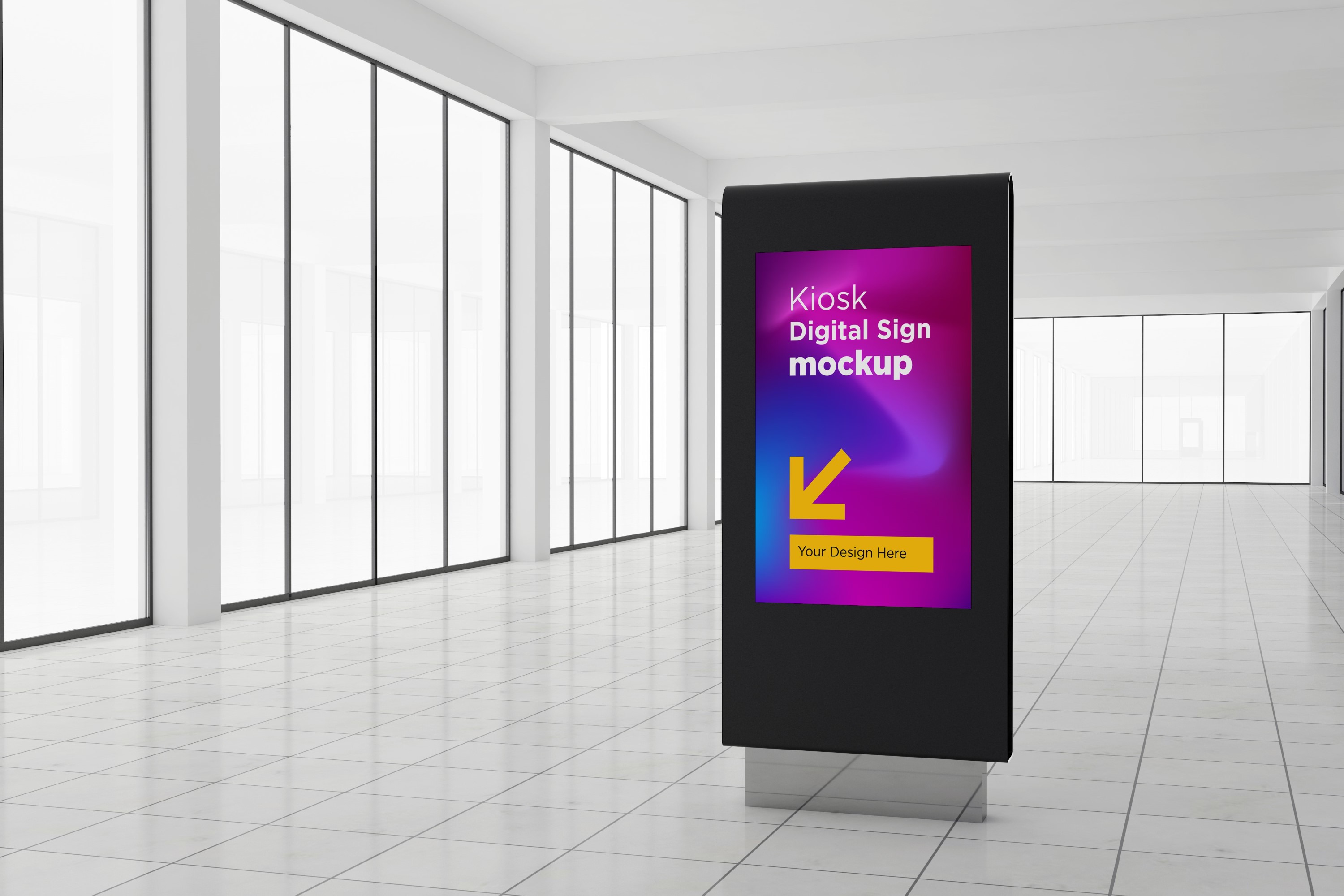 Kiosk Digital Sign Mockup, an Advertising Mockup by shahsoft