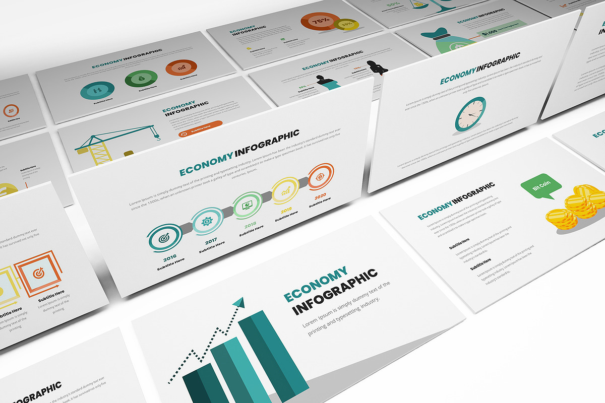 Economy Infographic Powerpoint, a Presentation Template by Formatika Studio