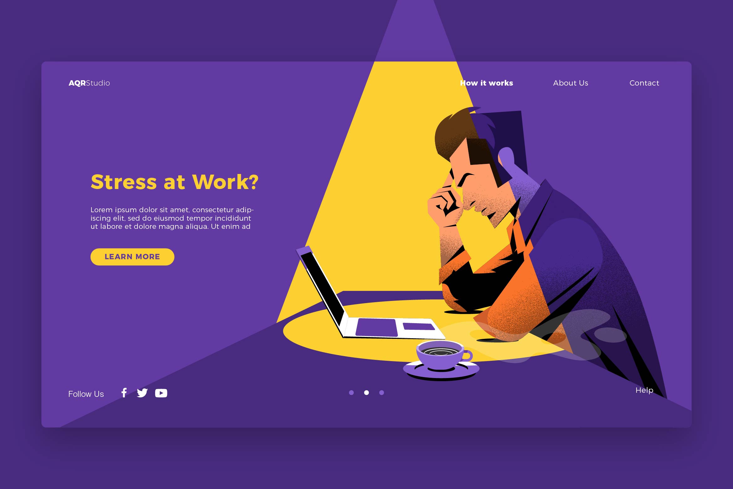 Work Stress - Banner & Landing Page, a Templates & Theme by AQR Studio ...