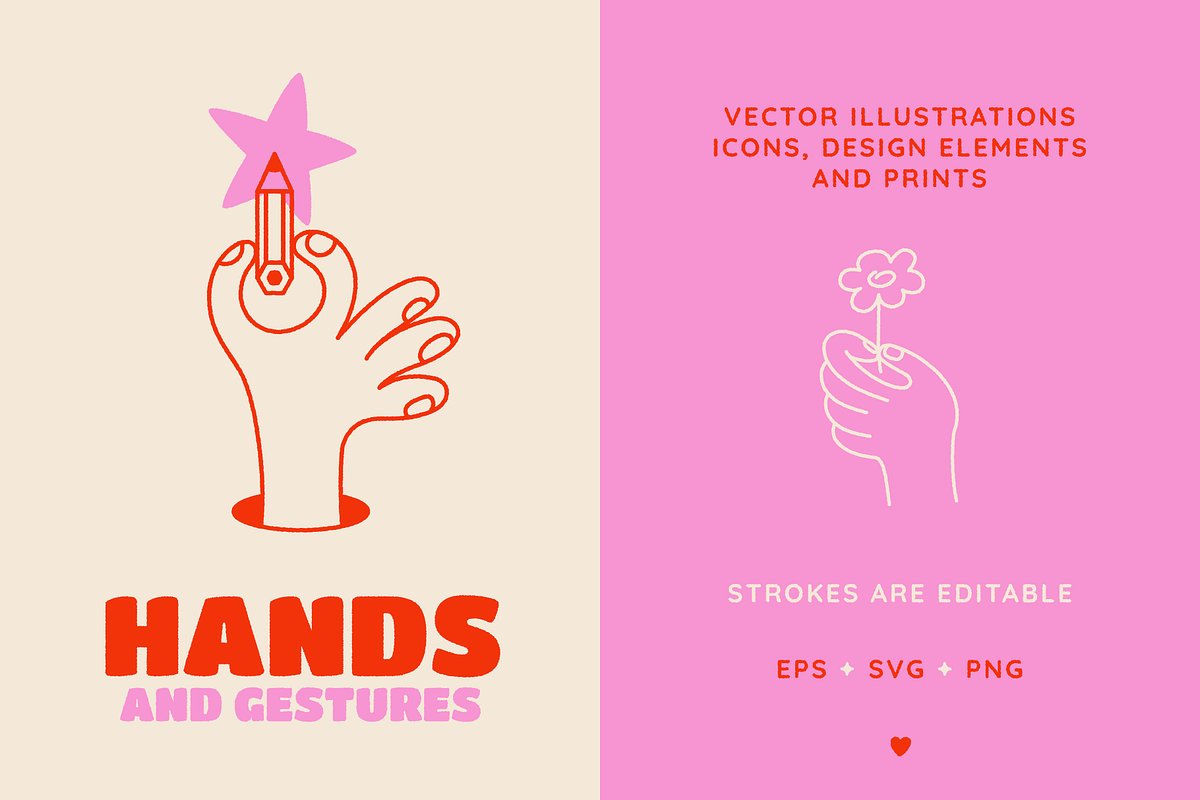 Hands, vector illustrations, an Illustration by venimo