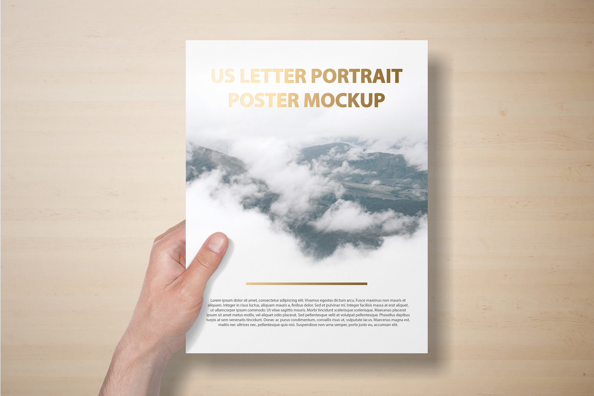 US Letter Flyer / Letterhead Mockup, a Print Template by professorinc