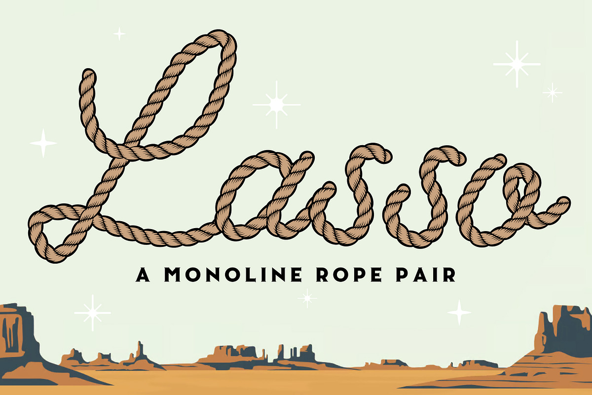 Lasso Monoline, a Script Font by Loudoun Design Co.