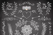 Chalkboard Rustic wedding clipart, an Illustration by burlapandlace