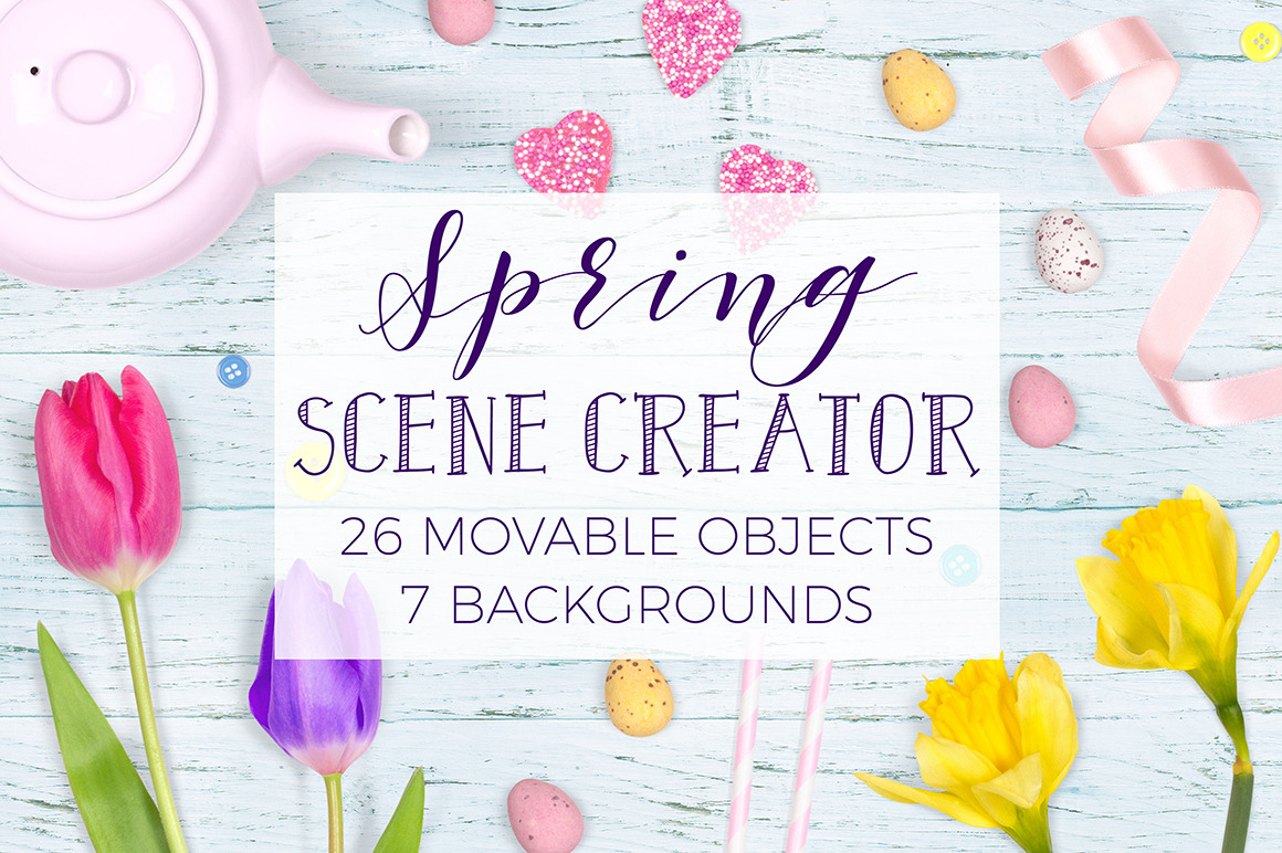 Spring Scene Creator - Top View, a Product Mockup by Pixomize