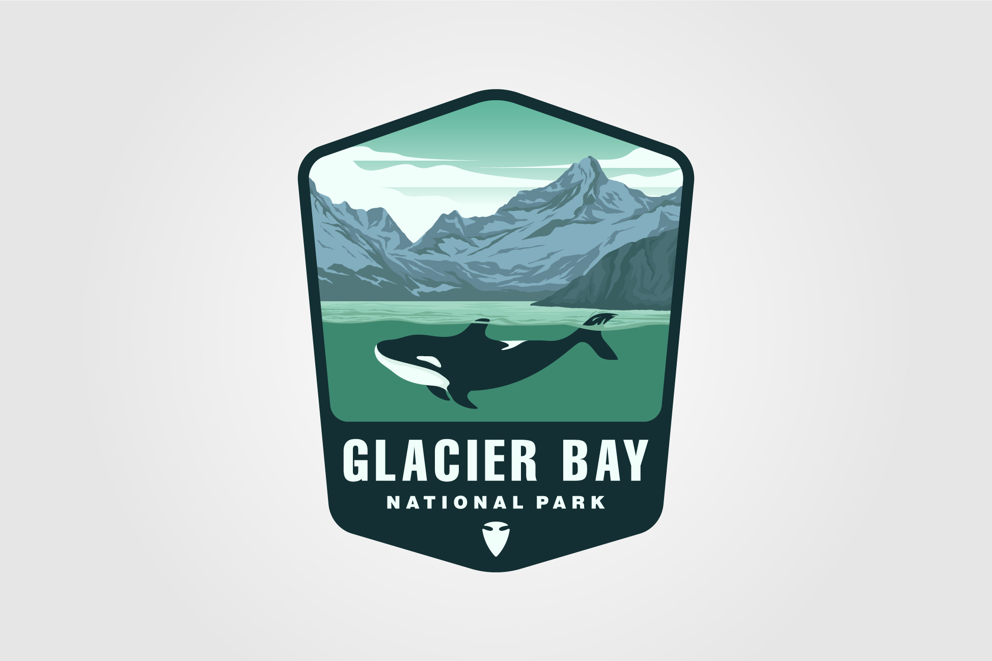 glacier bay national park vector