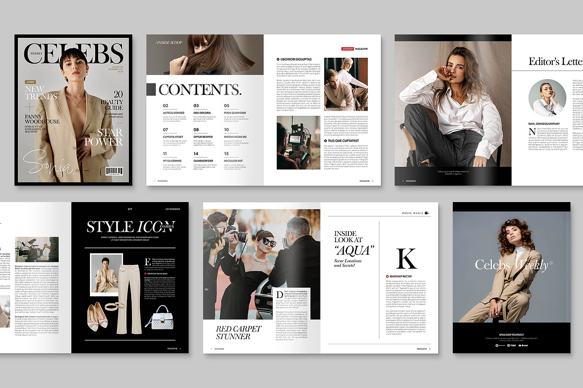 Entertainment Magazine Template, a Magazine Template by BrandPacks