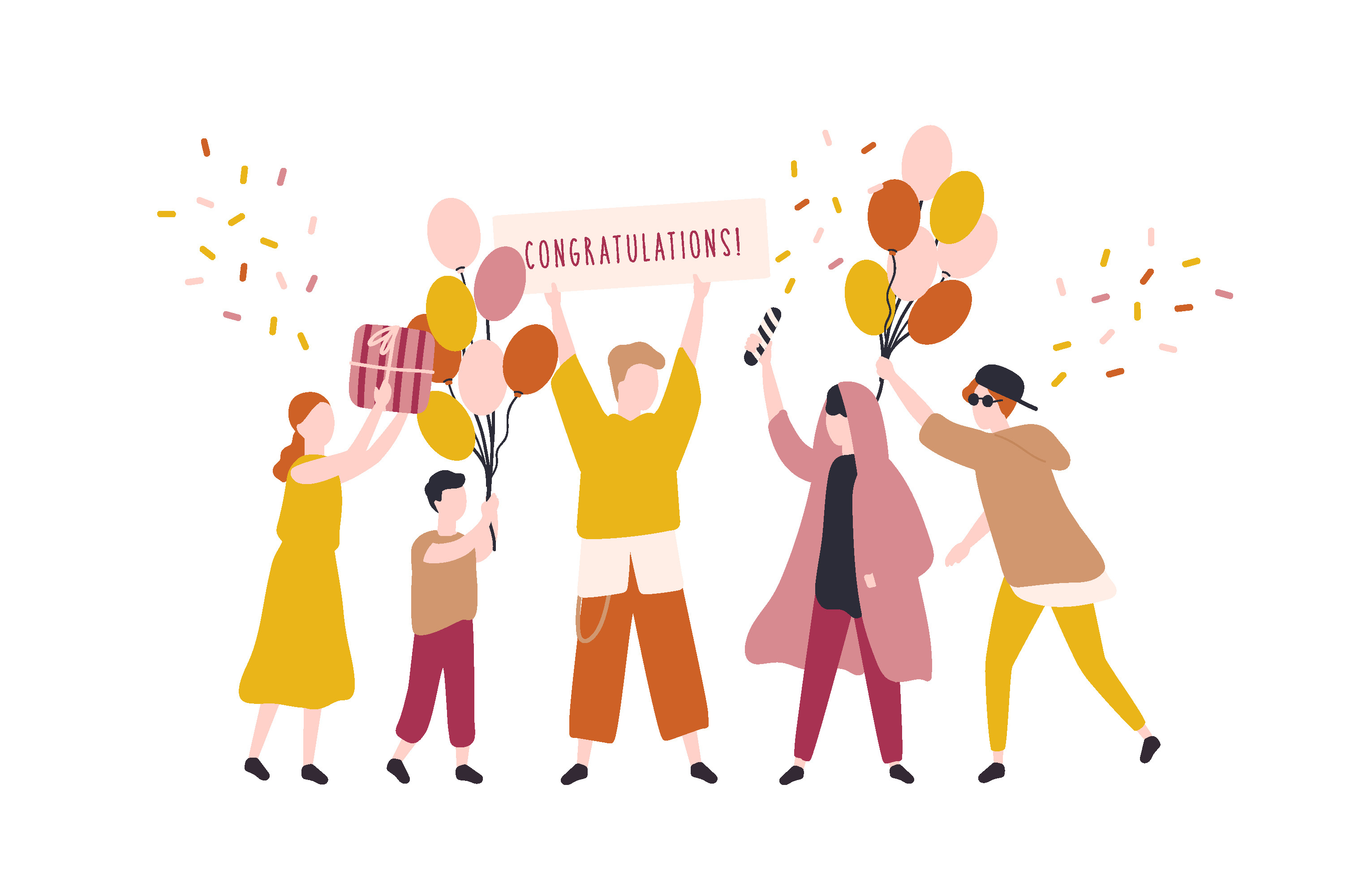 Congratulations, a Person Illustration by Good Studio