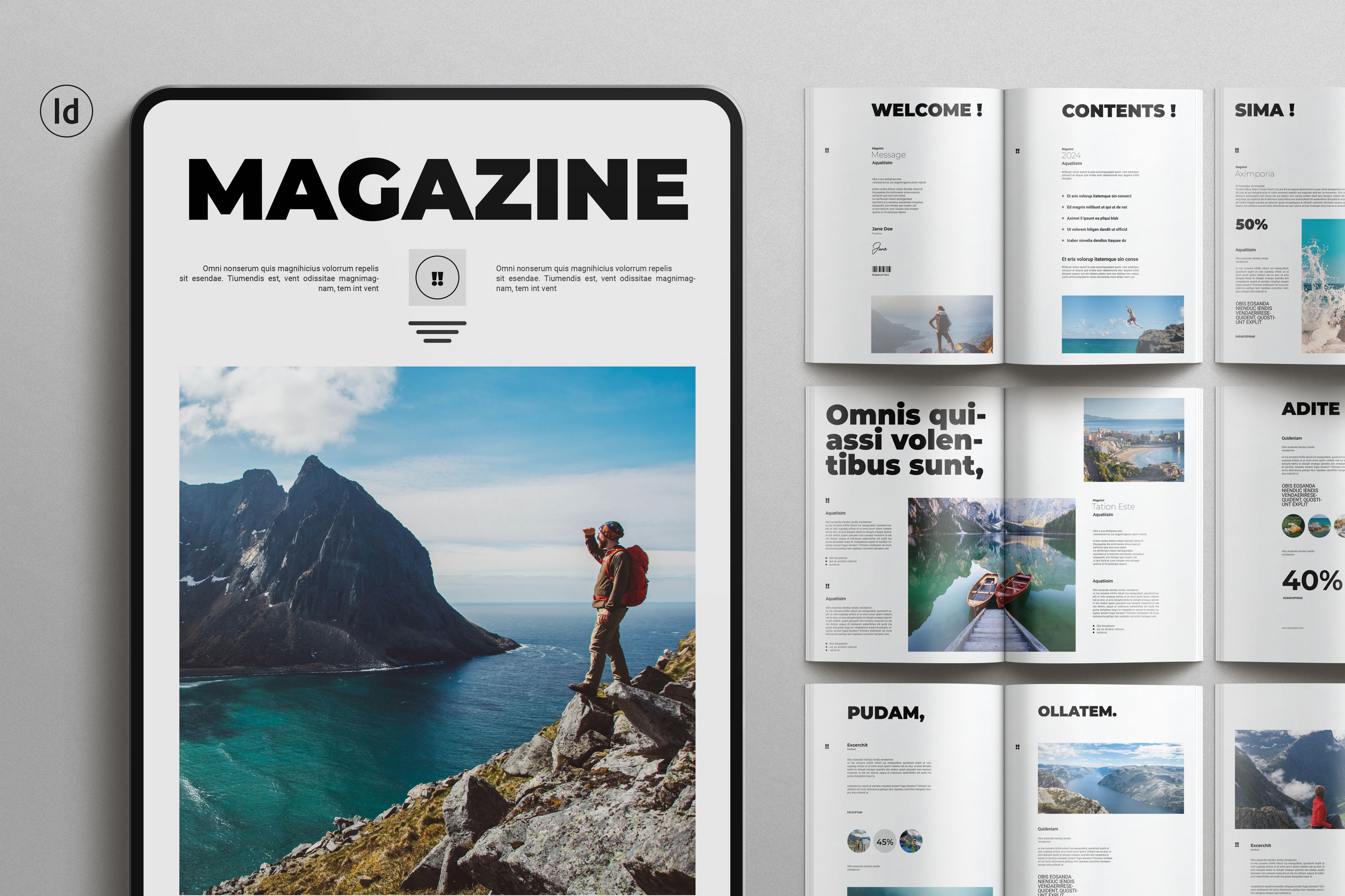 Magazine Template, a Magazine Template by PrintIdea