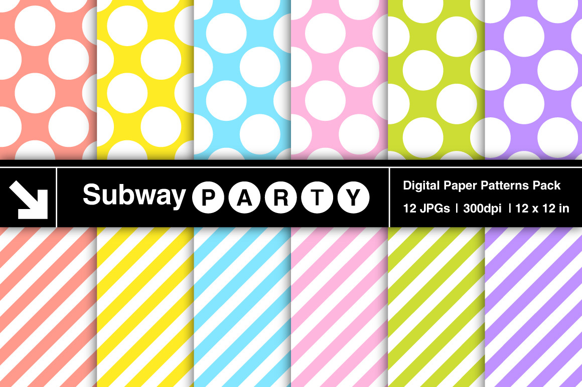 Easter Stripes & Polka Dots, a Pattern Graphic by SubwayParty