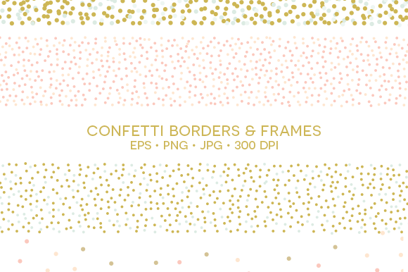 Confetti Borders and Frames, a Texture Illustration by Pixejoo