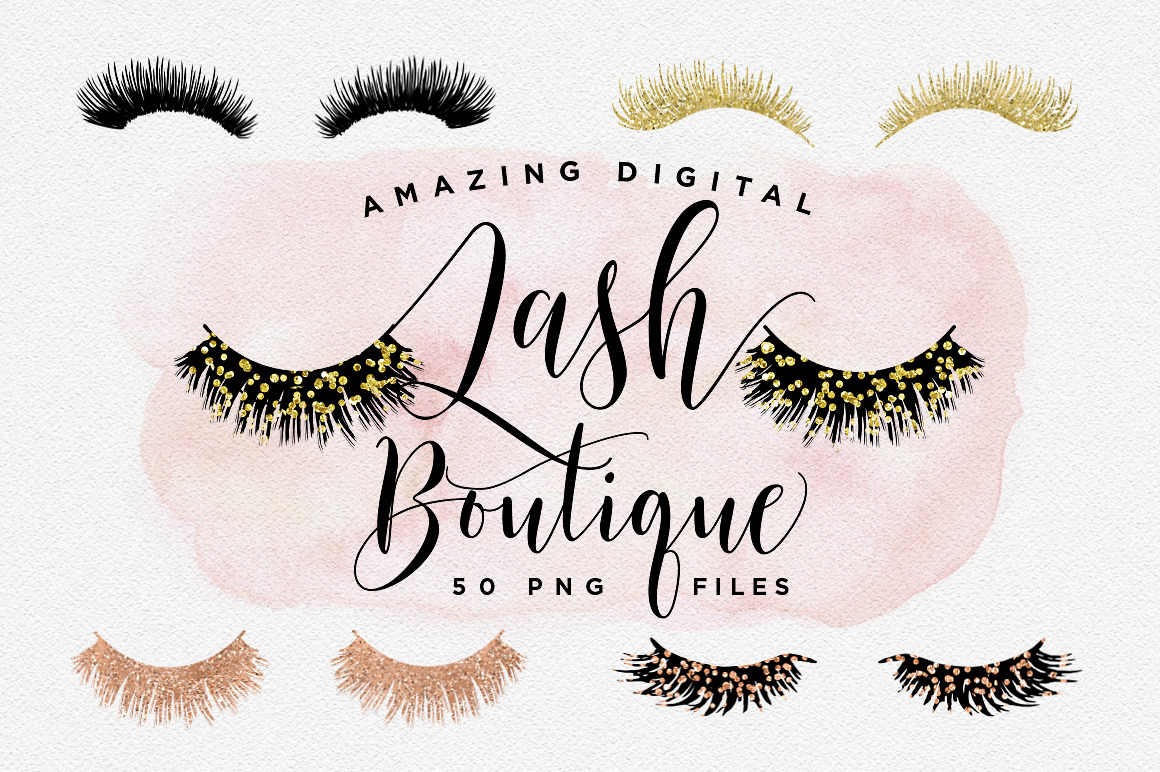 Digital Lash Boutique - Eye Lashes, an Illustration by Indie Grace Design