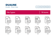 70 File Types Icons | Dualine, an Icon by Flat Icons