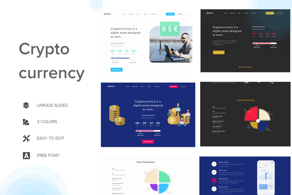 Crypto Digital Currency Template, a Websites & App Template by Design ...