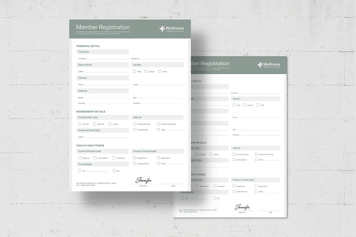 Member Registration Form Template, a Stationery Template by BrandPacks ...