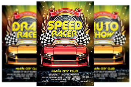 Car Show Flyer - Tuner - Horizontal | Flyer Templates ~ Creative Market