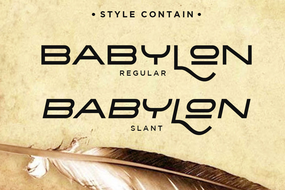 The Babylon Strong Typeface