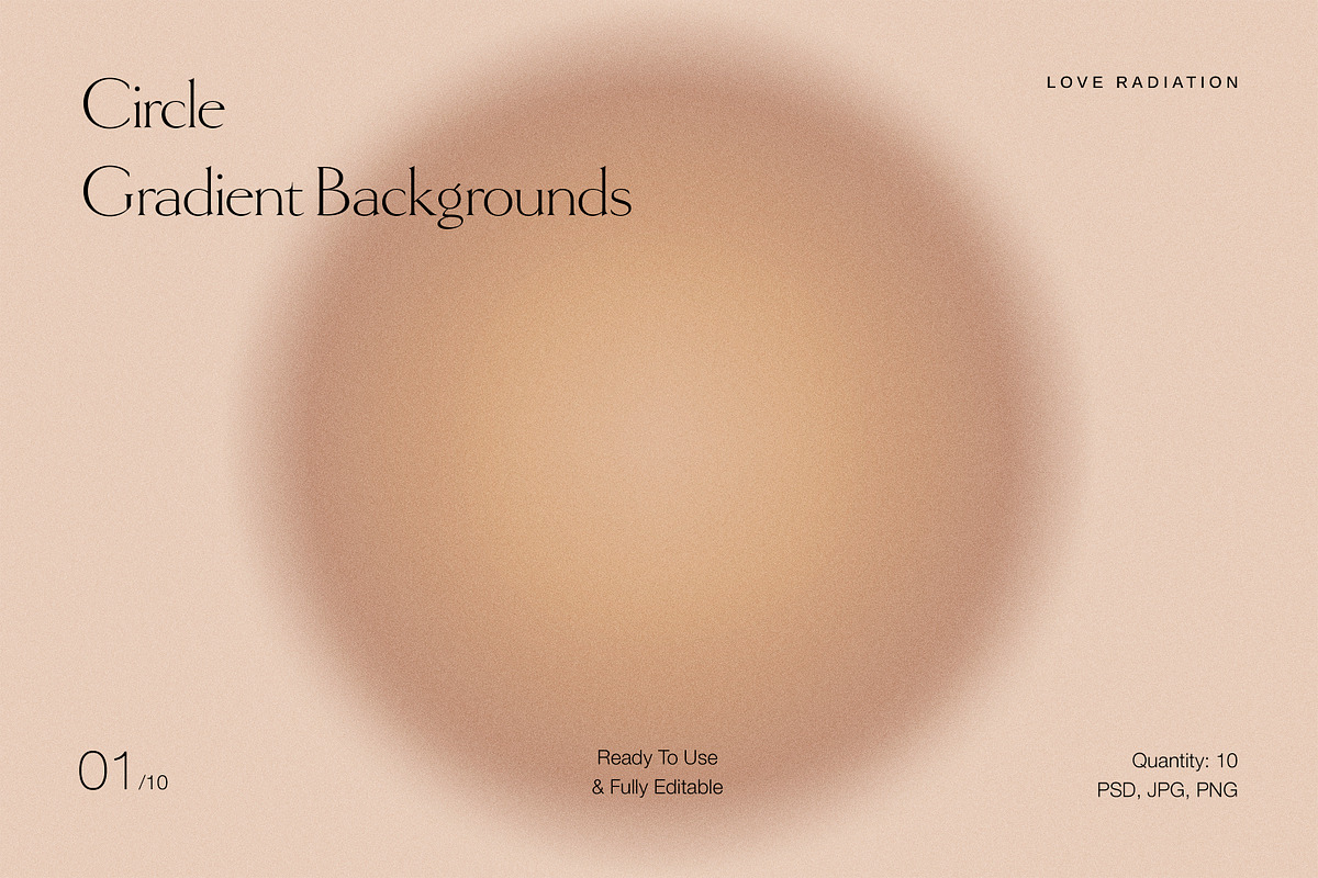 Circle Grainy Gradient Backgrounds PSD