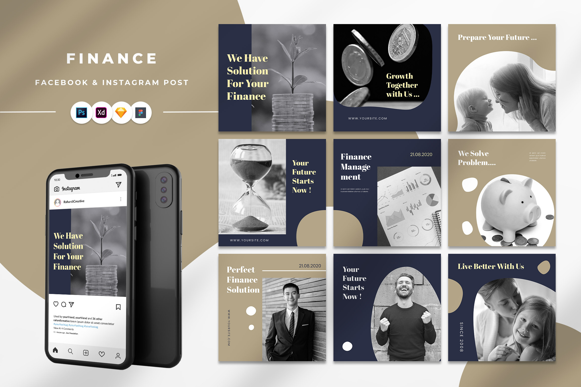 Finance Instagram Post, a Social Media Template by Rahardi Creative