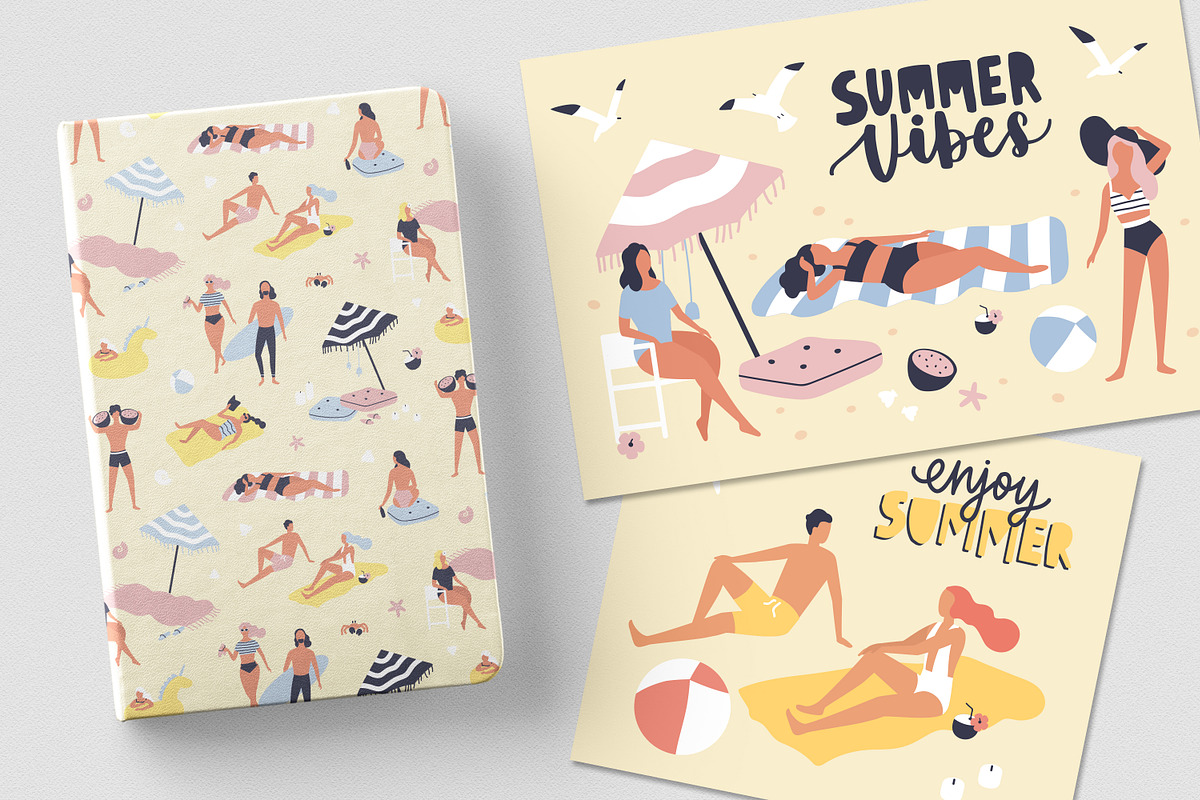 Summer beach bundle, a Decorative Illustration by Good Studio