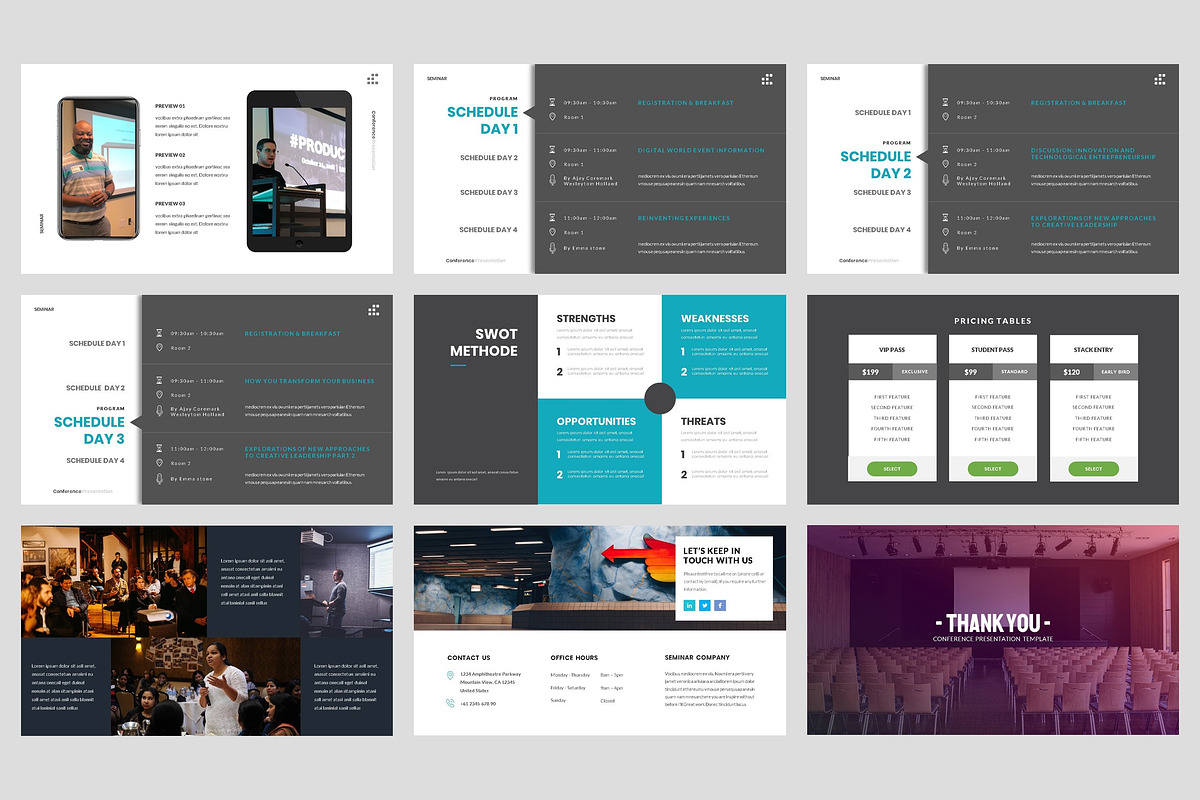 Seminar-Conference Google Slide, a Presentation Template by Art StoreID
