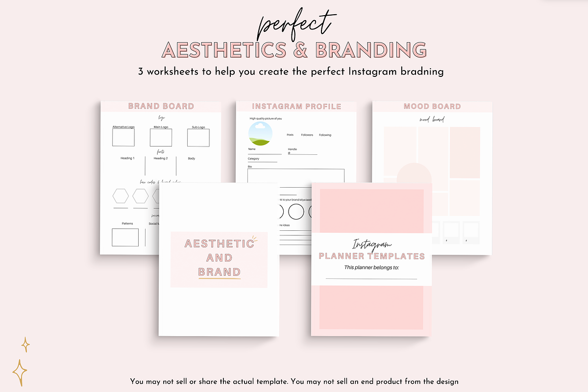 Instagram planner template Canva, a Social Media Template by Cate Creates
