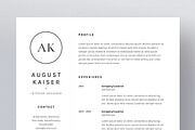 August Kaiser - Resume/CV Template, a Resume Template by Mats-Peter Forss | Creative Market
