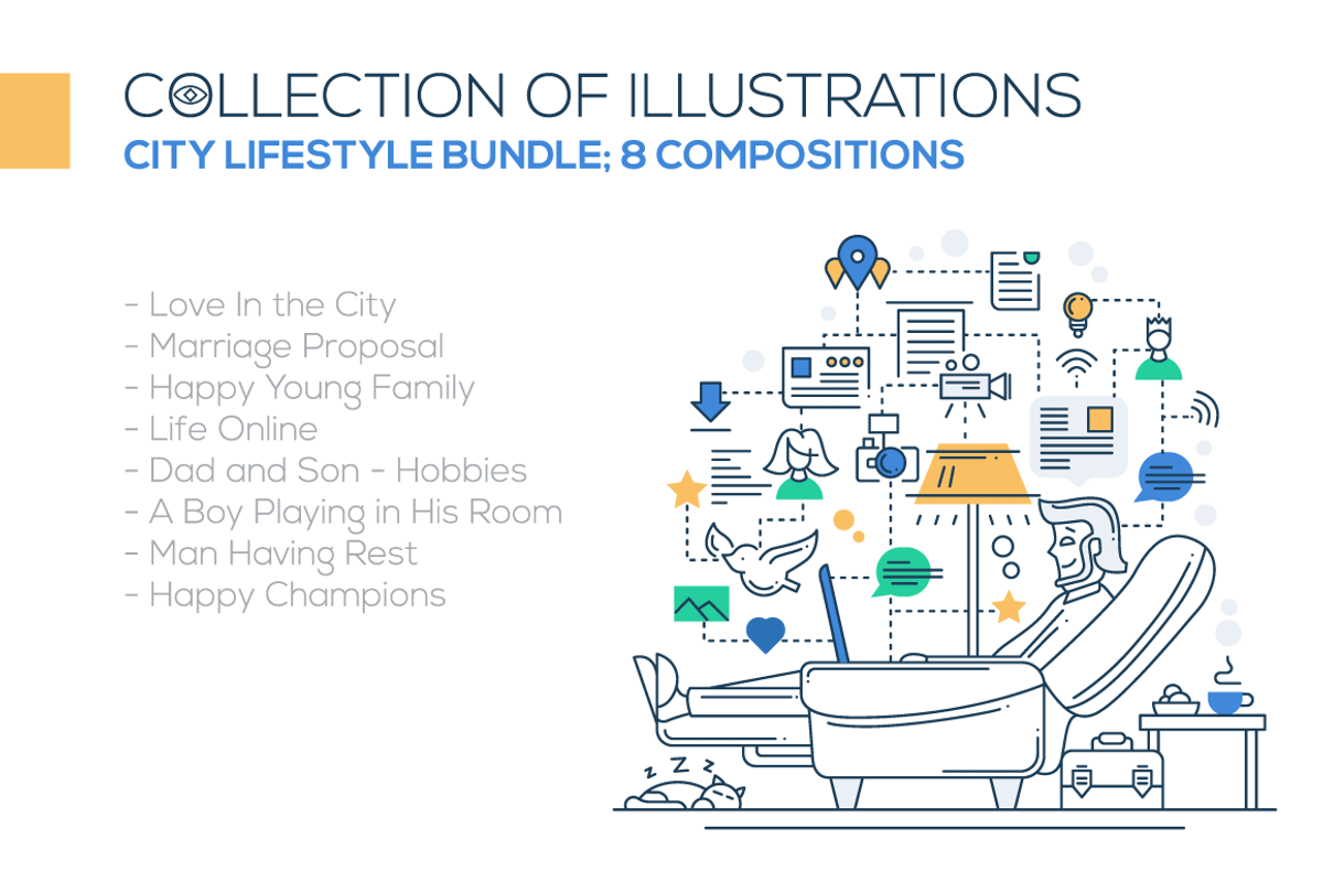 City Lifestyle - Big Bundle, a Person Illustration by Boyko Pictures