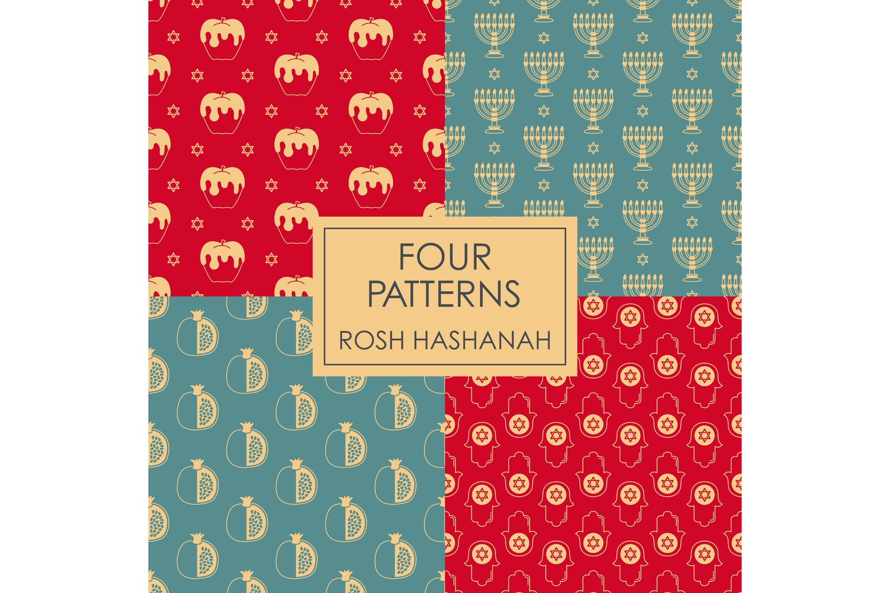 Vector seamless pattern Rosh, a Decorative Illustration by Nasik-Nosik