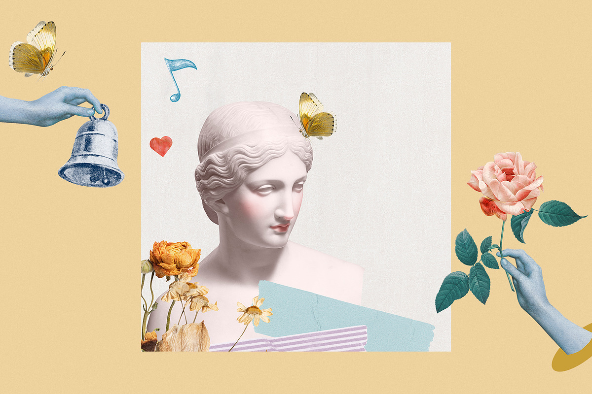 rawpixel Greek God Collage Elements, Frames & Backgrounds