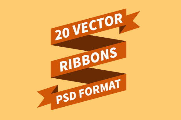 20 PSD Vector Ribbons, a Templates & Theme by Graphicsfuel