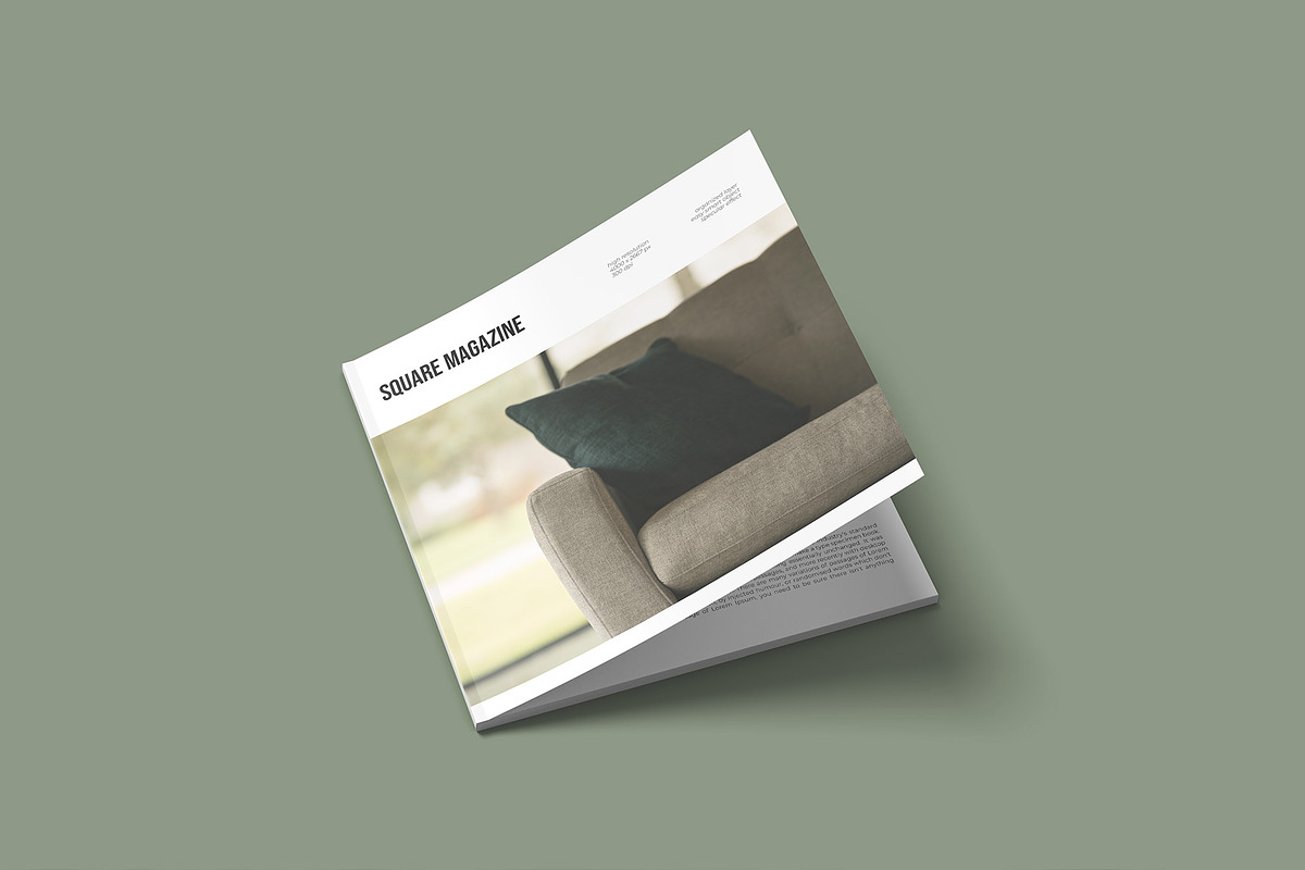 Square Magazine Mockup