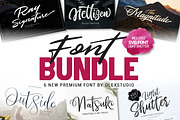 premium FONT BUNDLES, a Script Font by Olexstudio