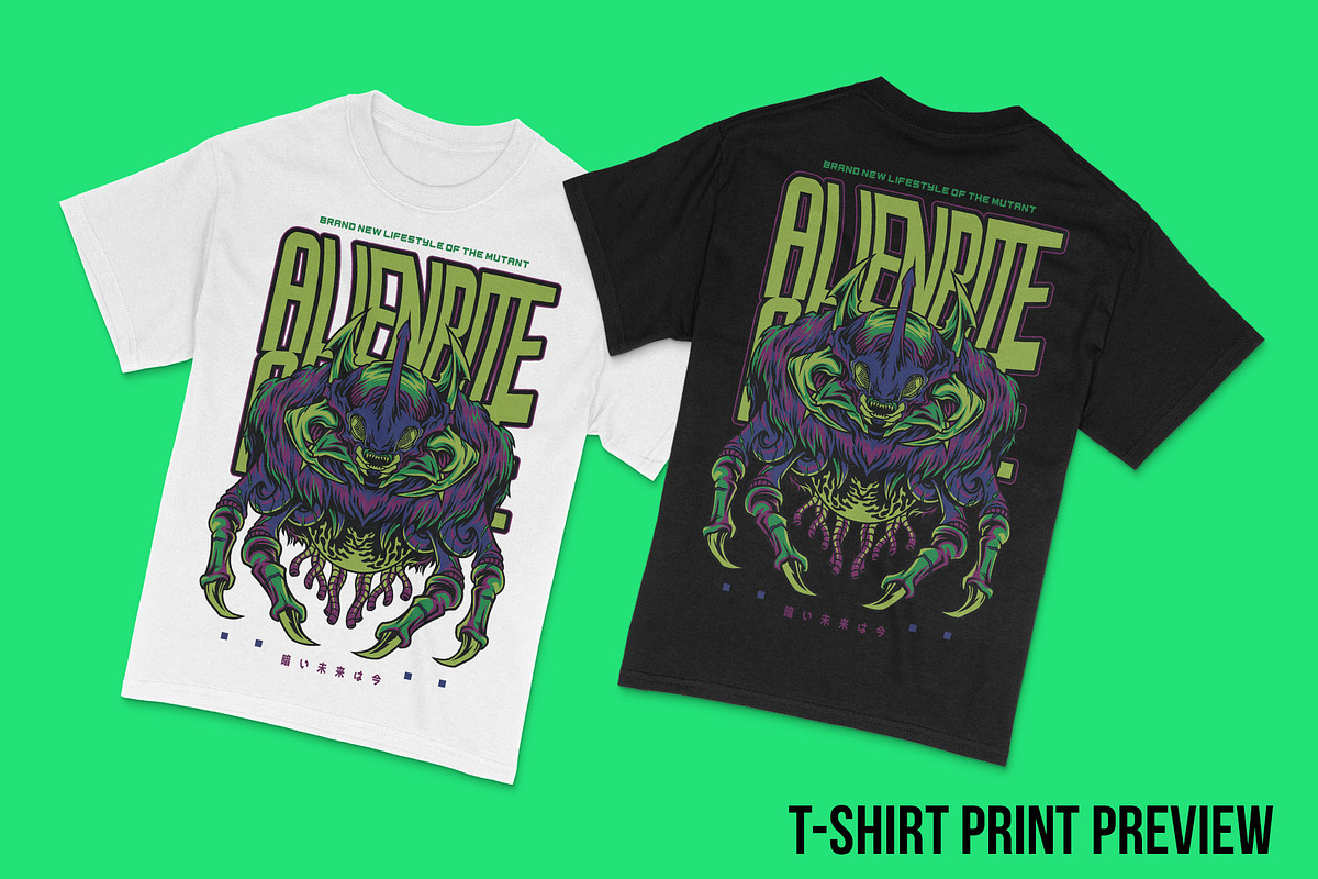 Alien Bite Mutant Illustration, an Animal Illustration by badsyxn