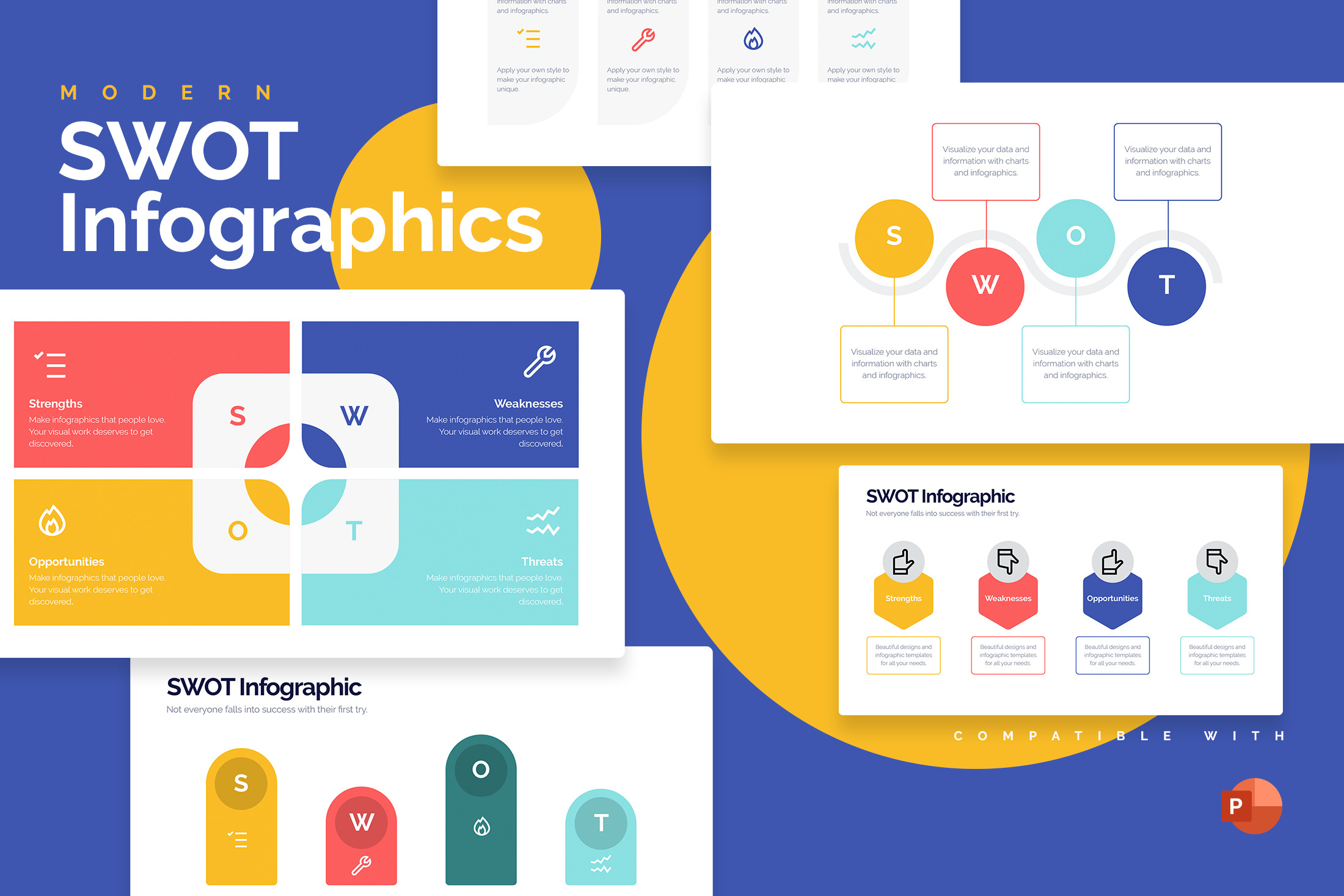 SWOT Powerpoint Infographics | Presentation Templates ~ Creative Market