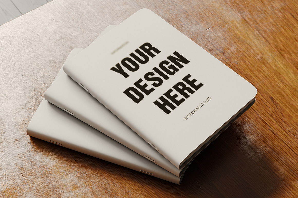 Blank notebook mockup 02, a Print Template by SFCRCH MOCKUPS | Creative ...