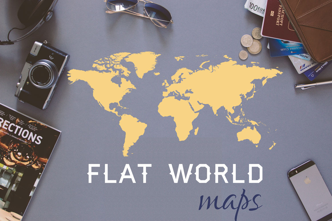World Map - flat vector, an Illustration by Design Shop | Creative Market