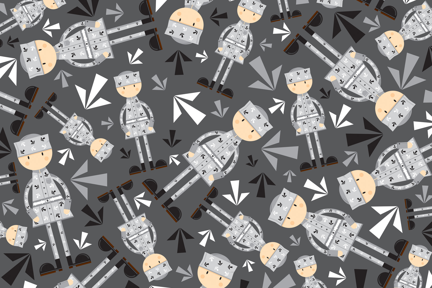 Cute Cartoon Prisoner Pattern, an Illustration by Mark Murphy Creative