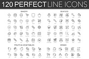120 Perfect Line concept icons, an Icon by Lemberg Vector