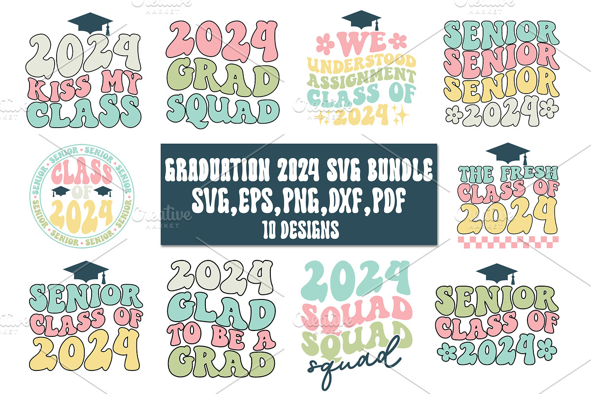 Graduation 2024 SVG Bundle,Grad 2024, a Graphic by Designer302