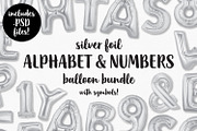 Silver Foil Balloon Bundle, an Object Graphic by Bold Leap Creative