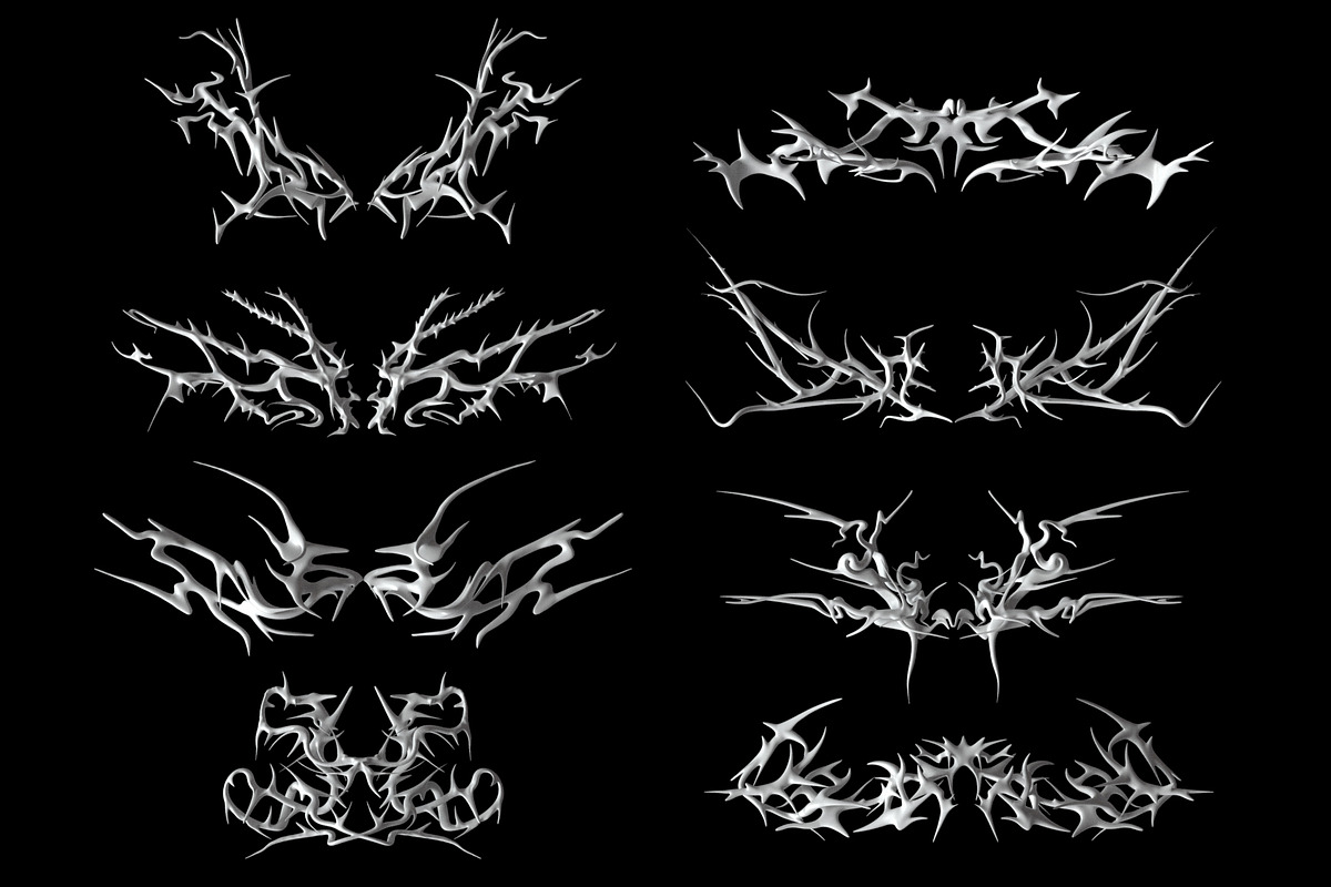 Chrome Style Kitbash, an Object 3D Model by MiksKS