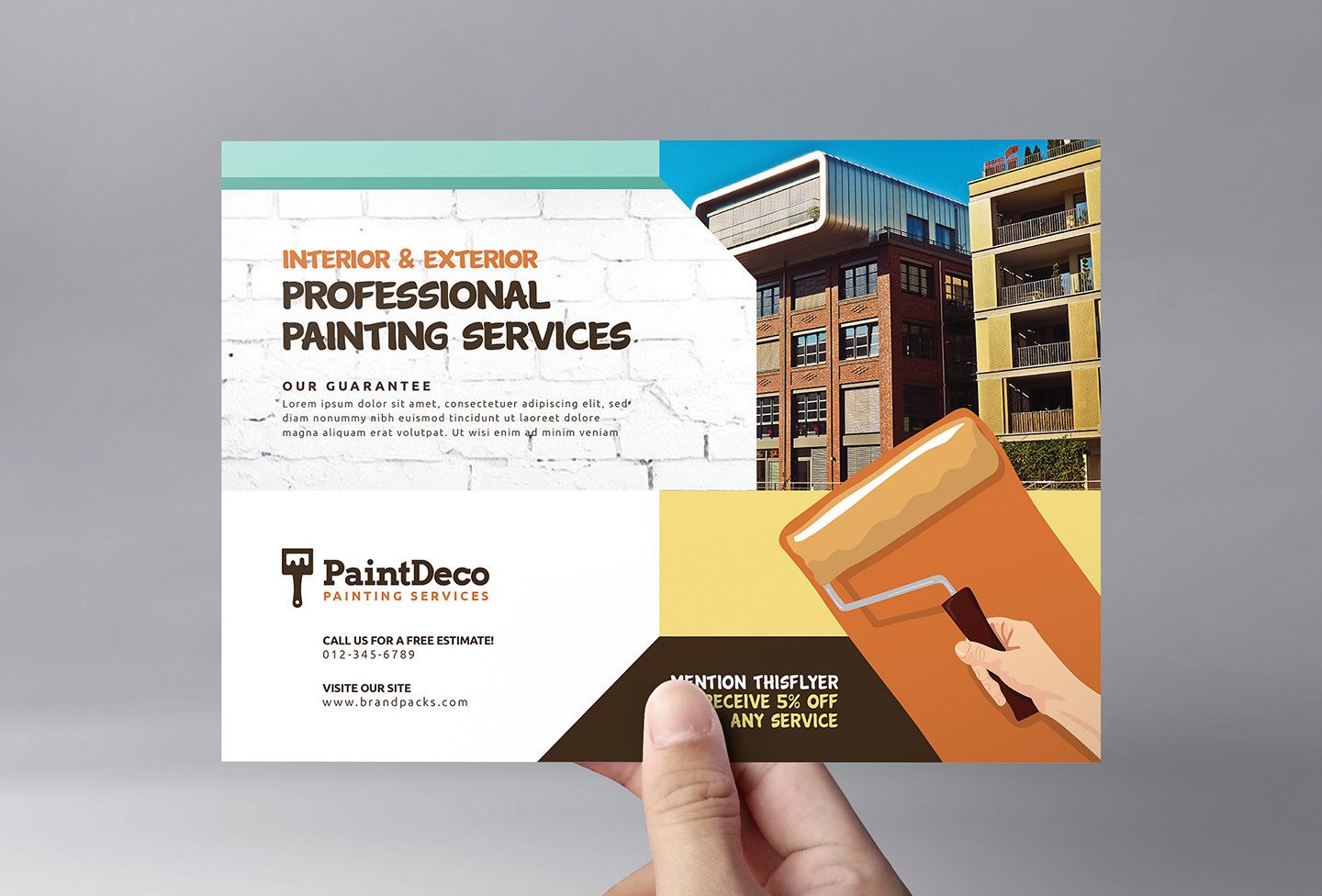 Painter & Decorator Flyer Template, a Flyer Template by BrandPacks ...