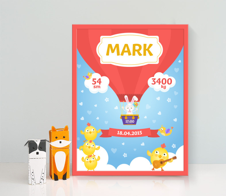 Poster of the newborn baby, an Illustration by designbymalex | Creative ...