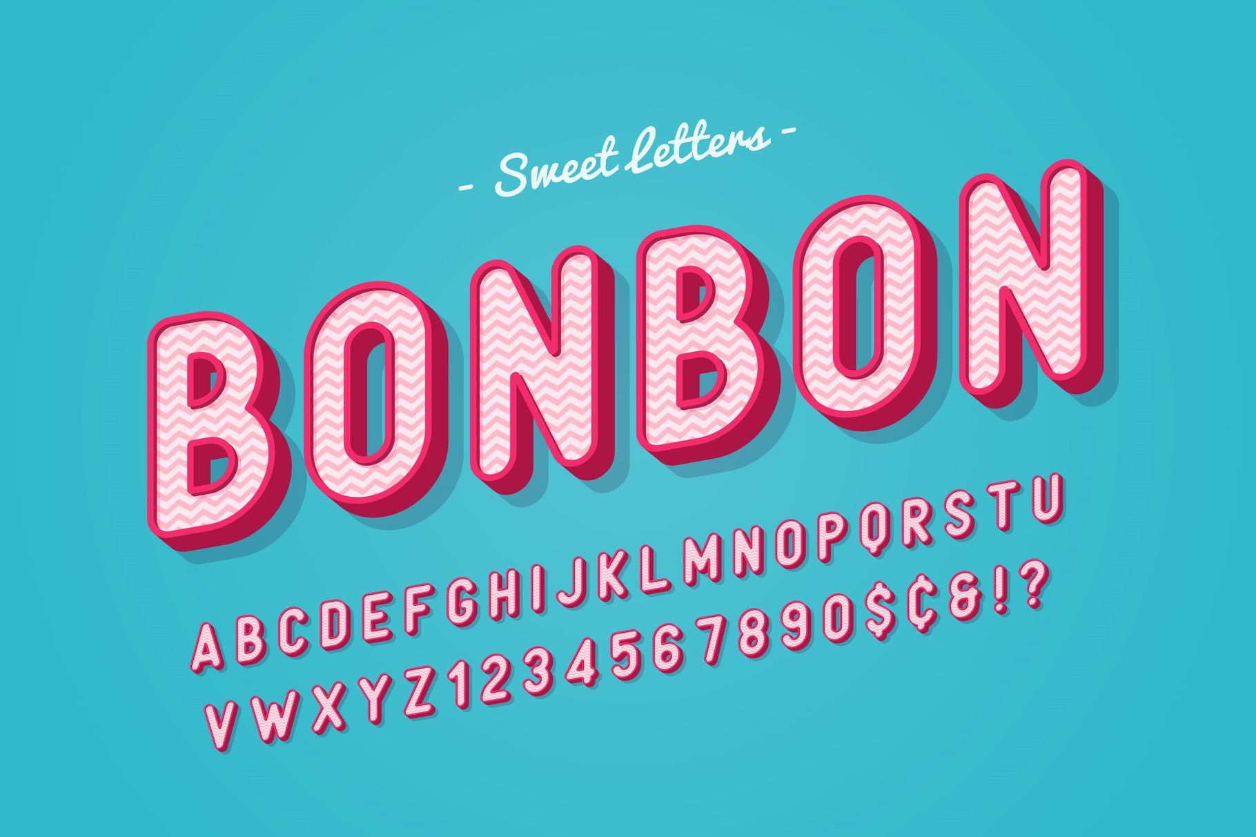 Vector sweet candy font design, a Decorative Illustration by Revelstockart