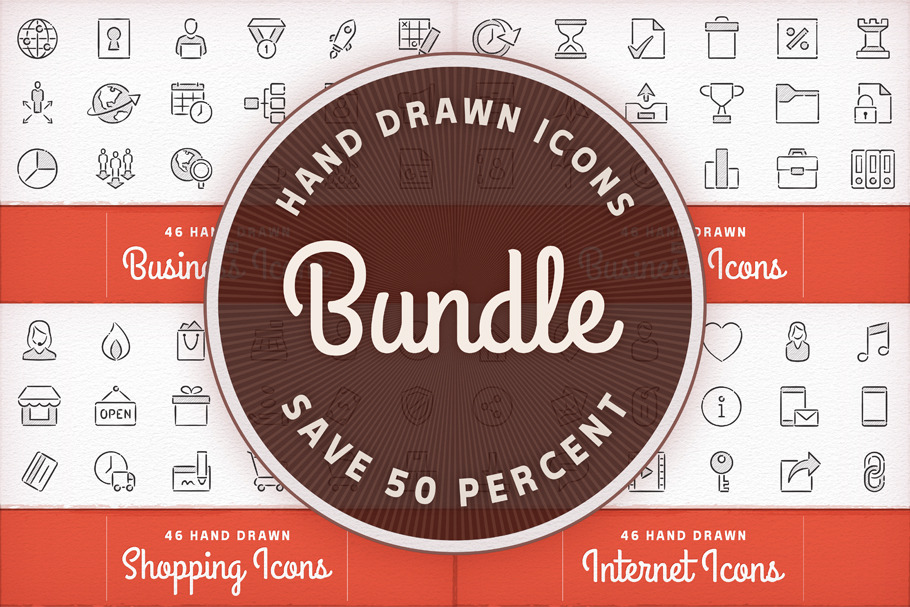 Hand Drawn Icons Bundle, an Outline Icon by Mera Pixels