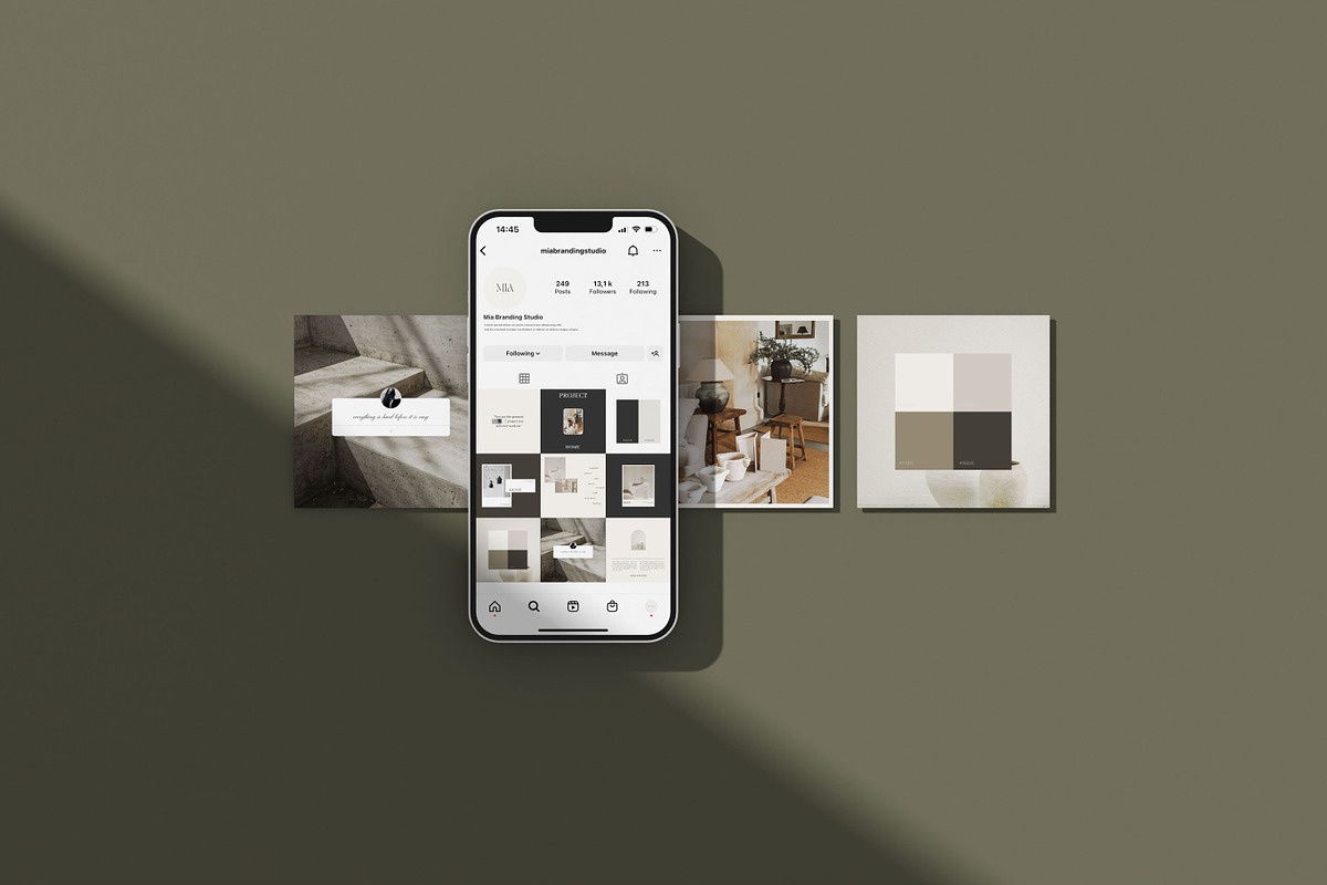 Olive Instagram Template - Canva, a Social Media Template by Mia ...