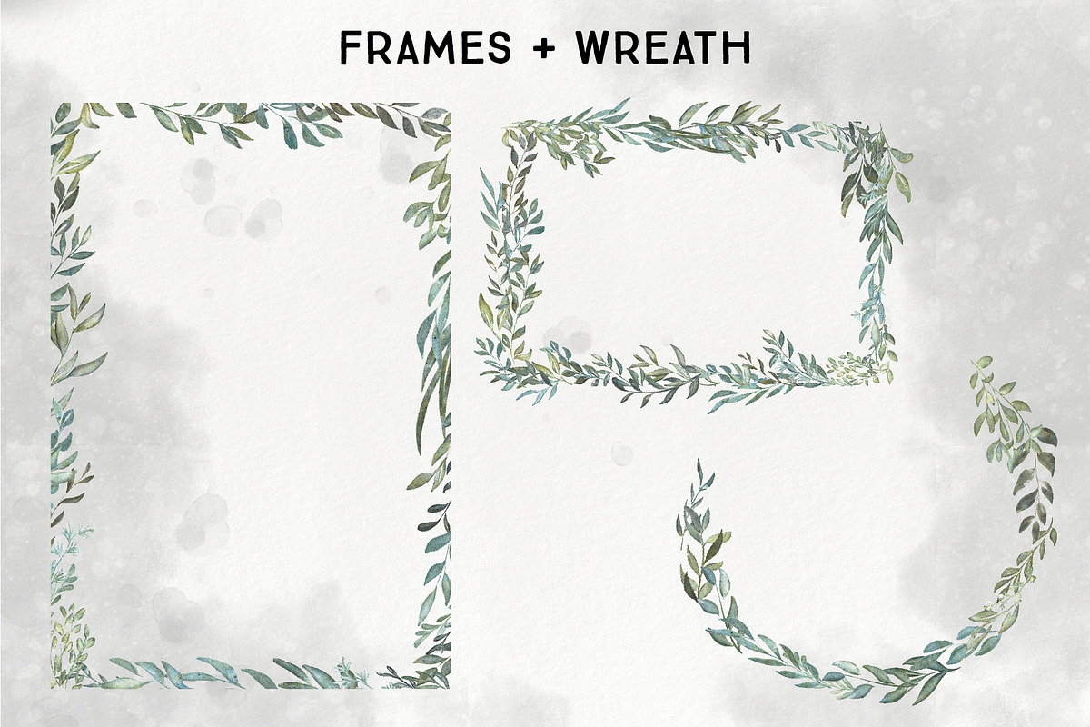 Wild Botanical Greenery Graphics, an Illustration by Wooly Pronto