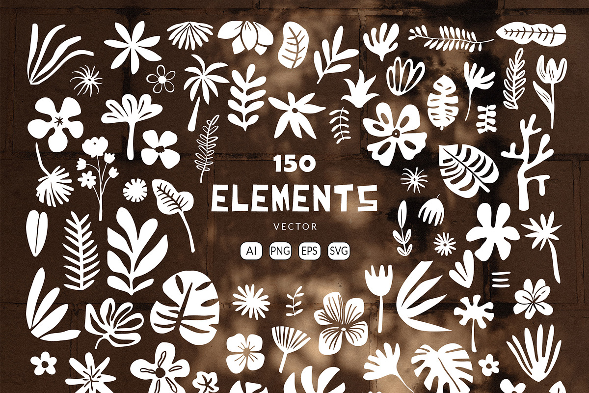 Tropical Cut-Outs Bold & Abstract, an Object Graphic by SunnyAfternoons