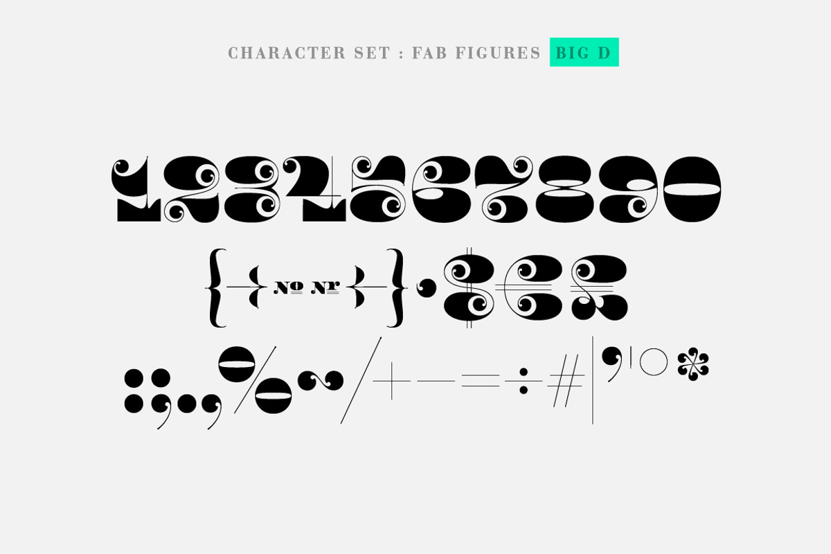 Fab Figures Big D, a Font by Letterwerk