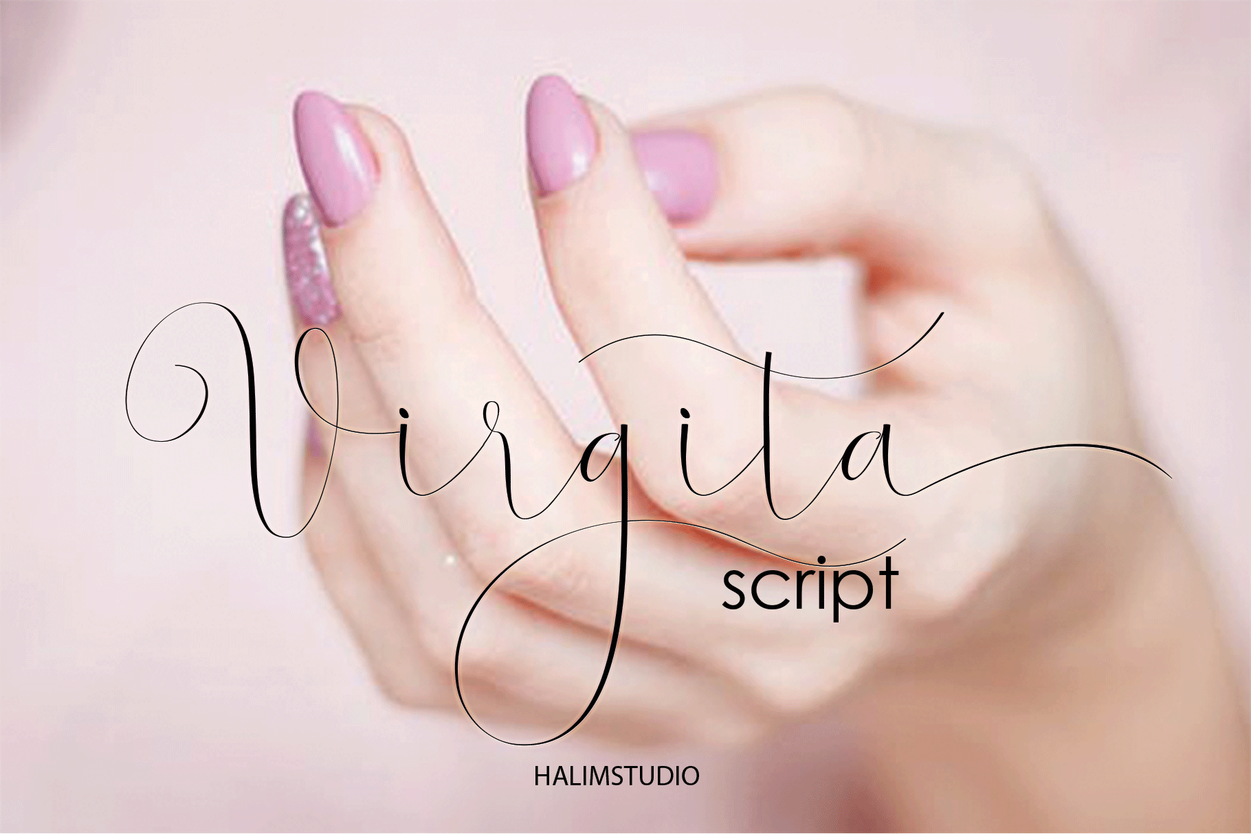 Virgita script, a Script Font by Letter-P